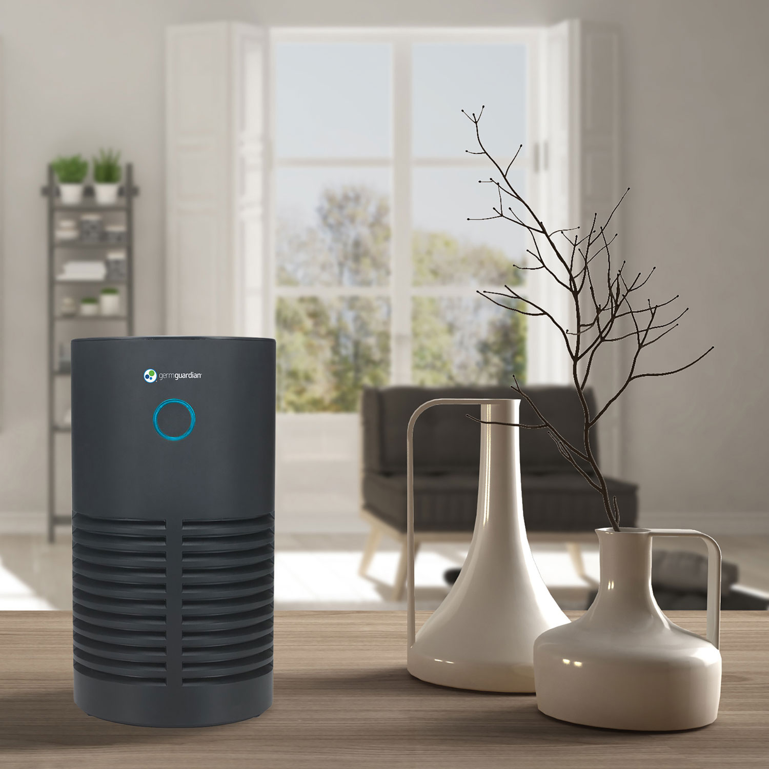 Germ Guardian AC4700BDLX Table Top Air Purifier with HEPA Filter Black Best Buy Canada
