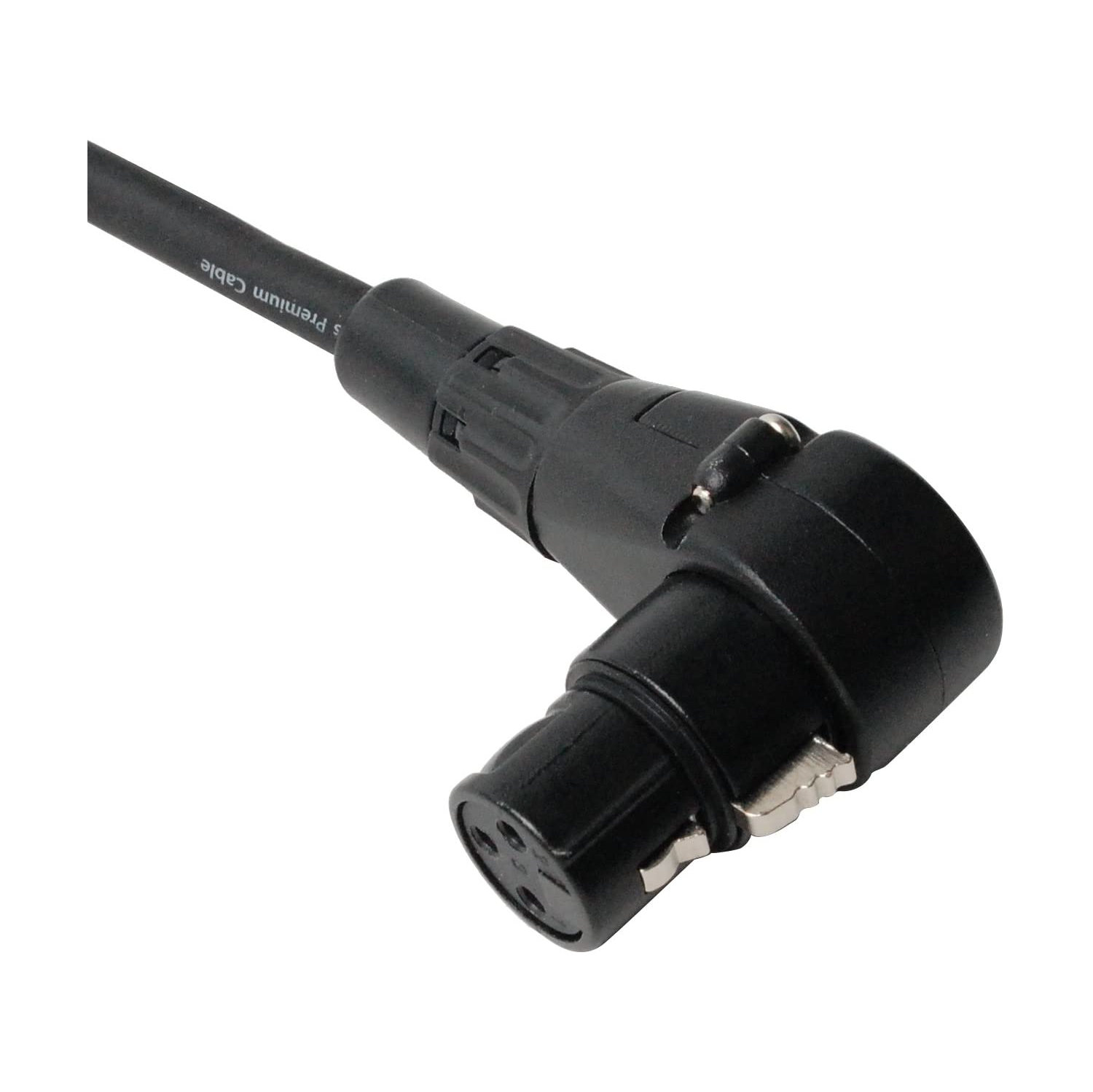 LyxPro 25 Feet Right Angle XLR Female to Male 3 Pin Mic Cord for ...