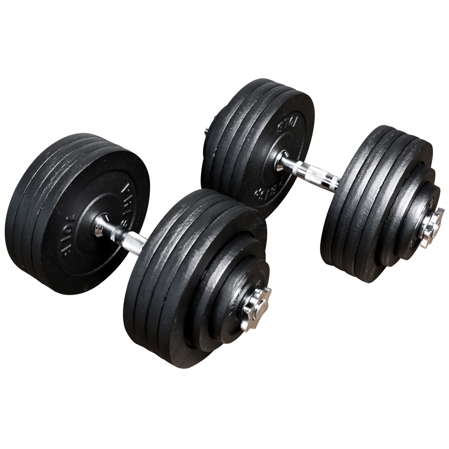 PRISP Adjustable Weight Dumbbells Set Includes 2 Bars Cast Iron Plates and Threaded Collars 200 lbs Best Buy Canada