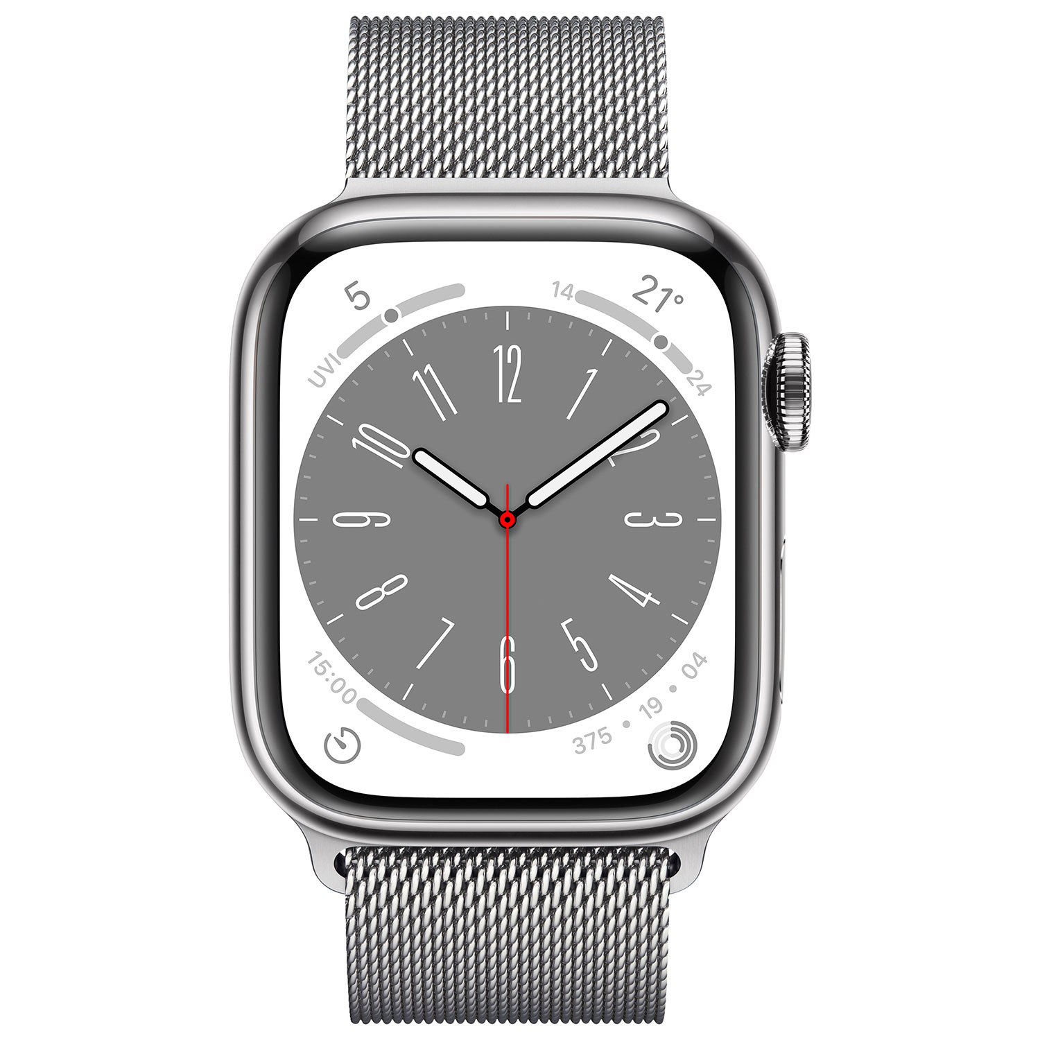 TELUS Apple Watch Series 8 (GPS + Cellular) 41mm Silver Stainless Steel ...
