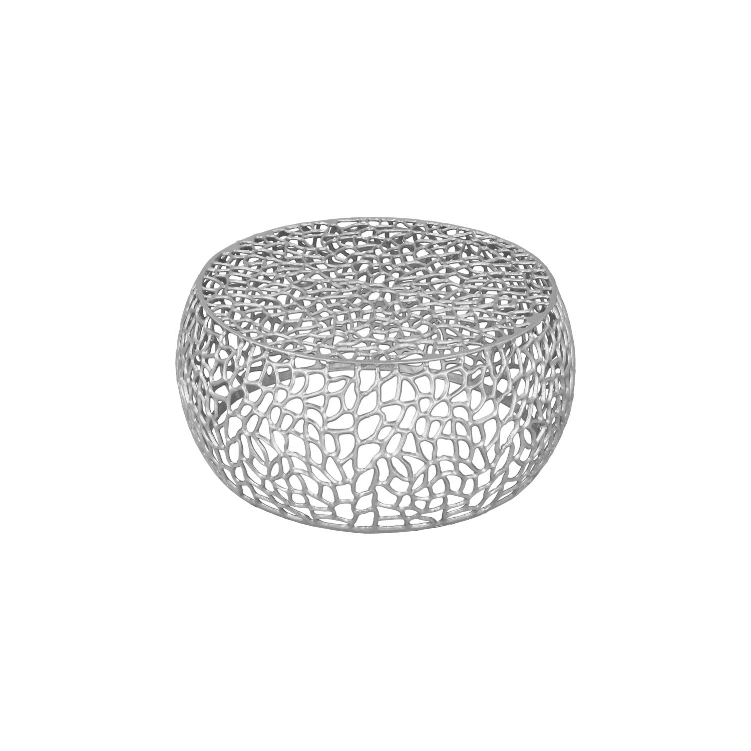 Meridian Furniture Priya Solid Chrome Aluminum Coffee Table | Best Buy ...