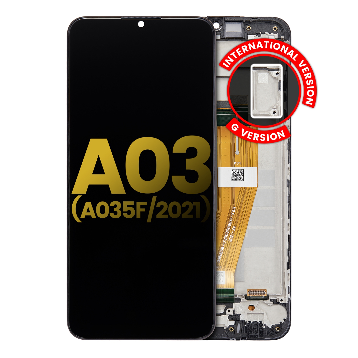 Replacement LCD Assembly With Frame Compatible For Samsung Galaxy A03 ...
