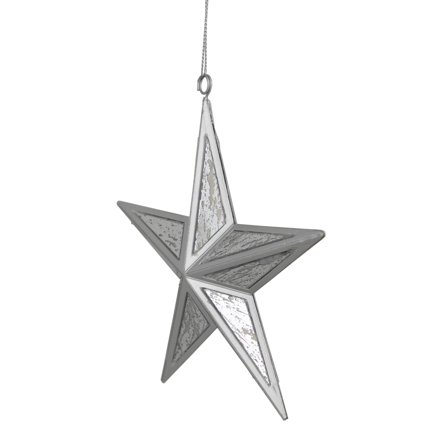 Speckled Style Hanging Star Christmas Ornament - 5.5" - Silver | Best ...