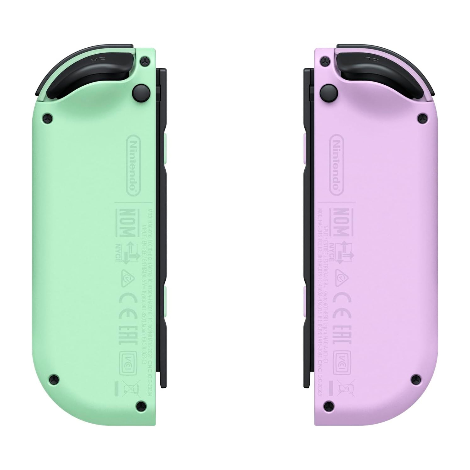 Refurbished Good Nintendo Switch Original Left and Right Joy Con Controllers Pastel Purple Pastel Green Best Buy Canada