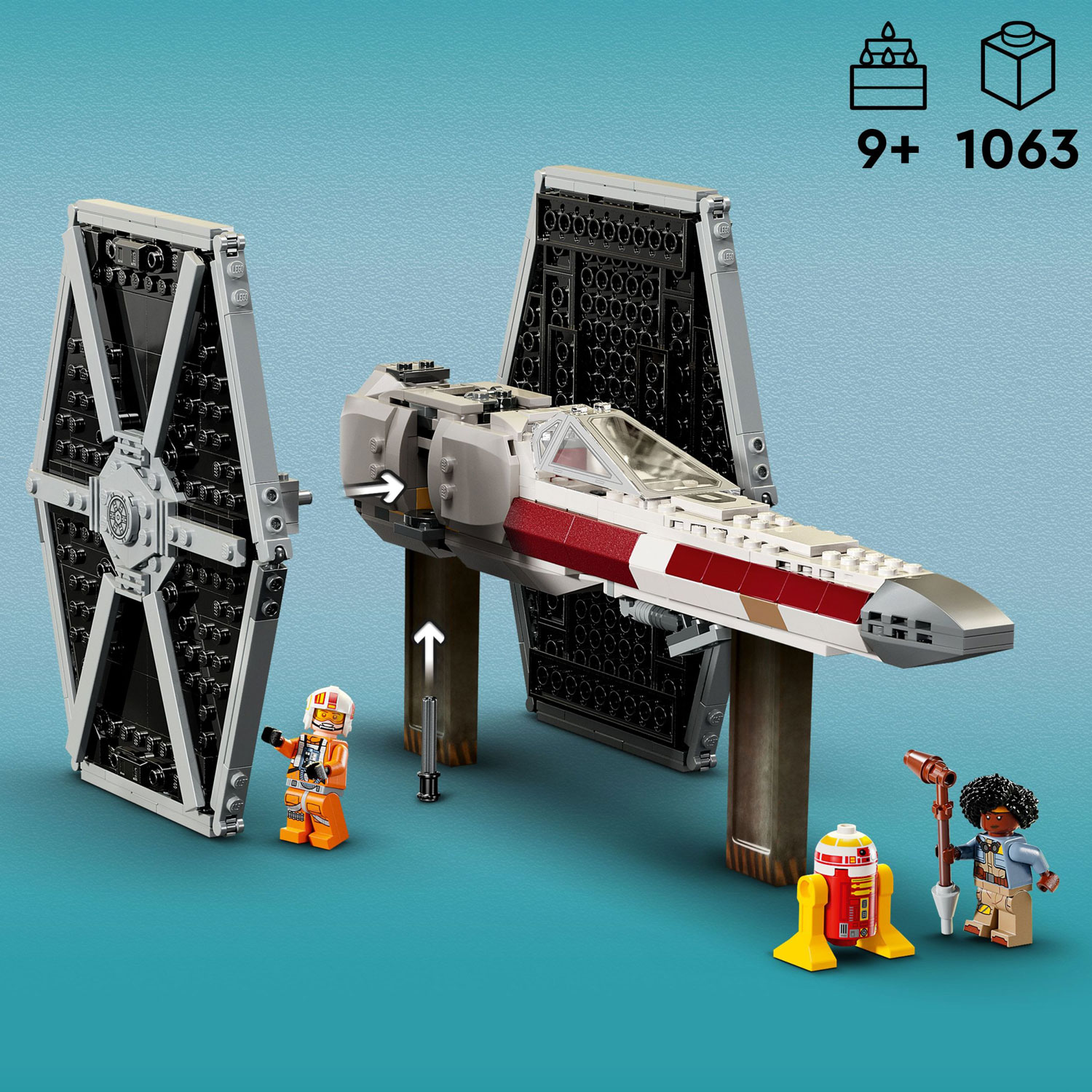 LEGO Star Wars TIE Fighter X Wing Mash up 1063 Pieces 75393 Best Buy Canada