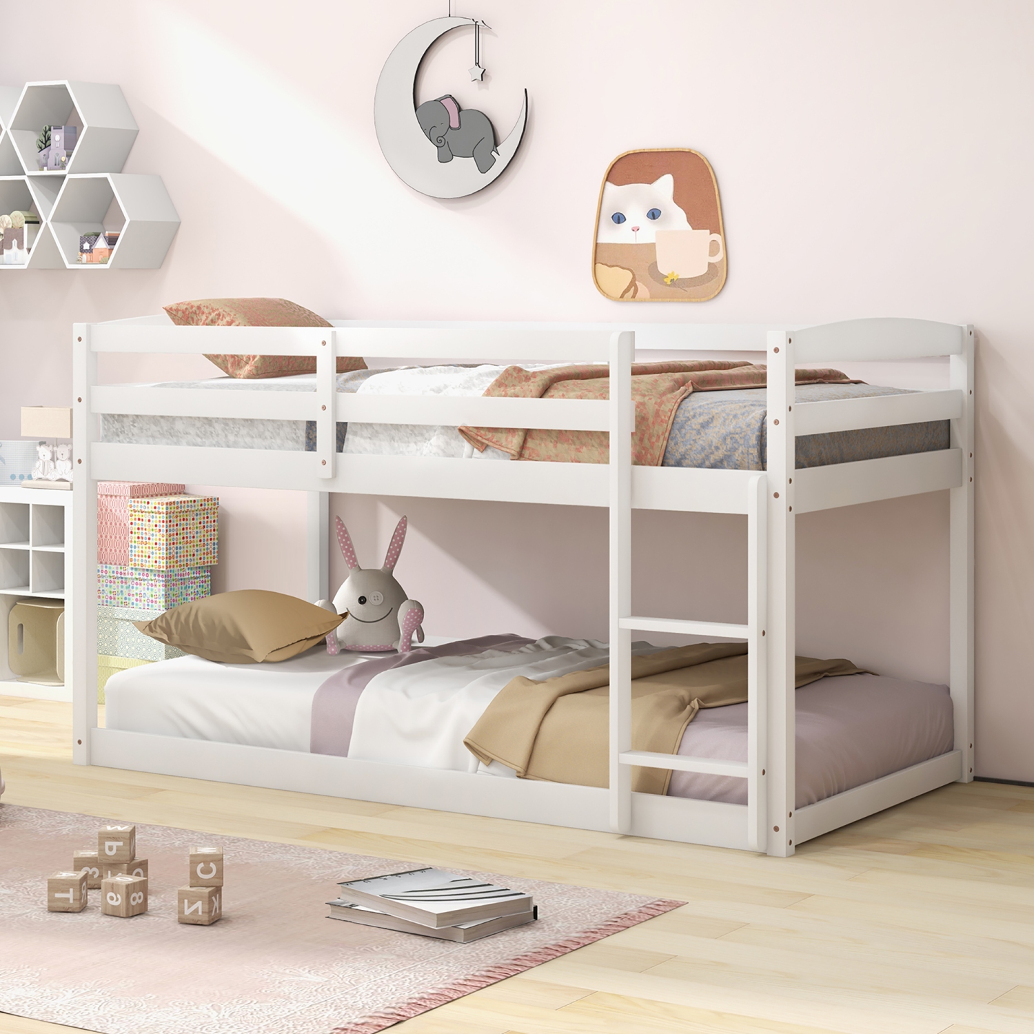 Twin over twin low bunk bed store