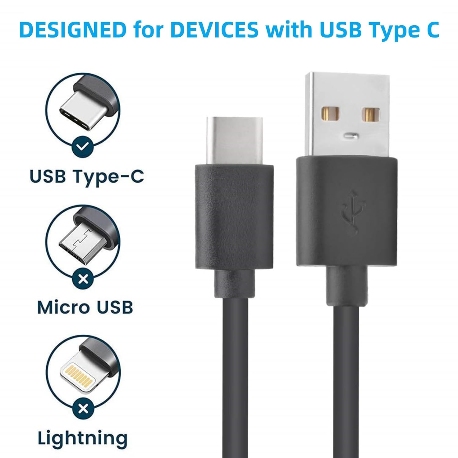 USB-C Charging Cable Type C Cord Compatible with Skullcandy Indy Evo ...