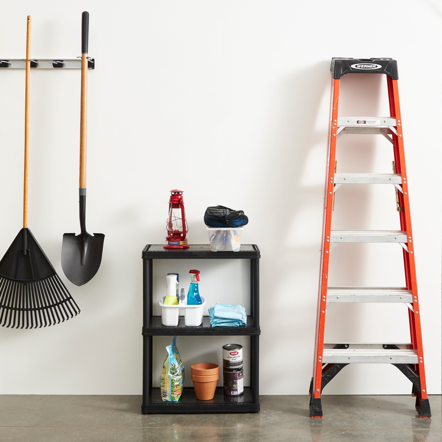 Gracious Living 3 Shelf Fixed Height Light Duty Storage Unit, Black (2 ...