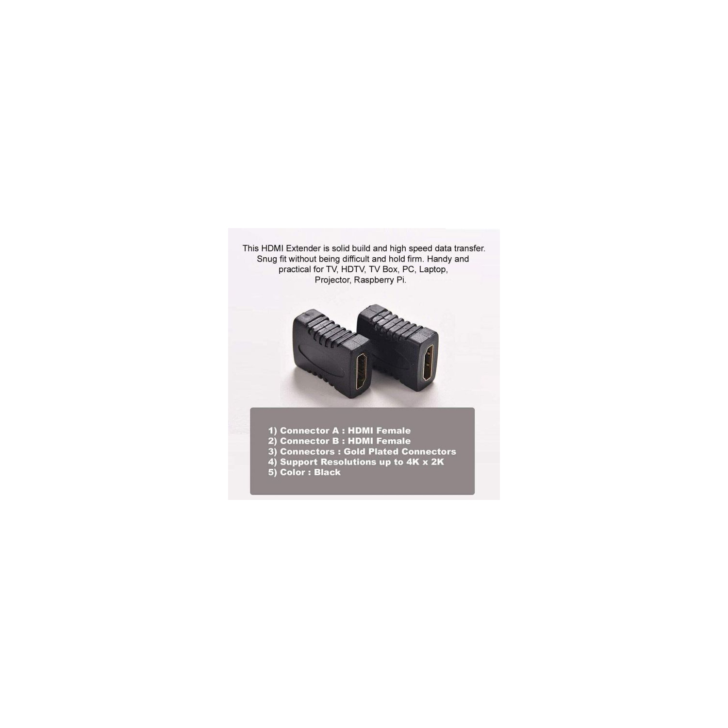 Female to Female Connector 1080p Coupler Adapter Joiner Extender for ...