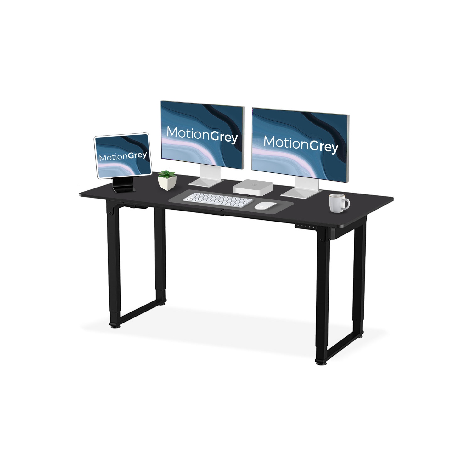 MotionGrey Ergo2 Series Pro Standing Desk with Black Tabletop 55 x28 Top Best Buy Canada