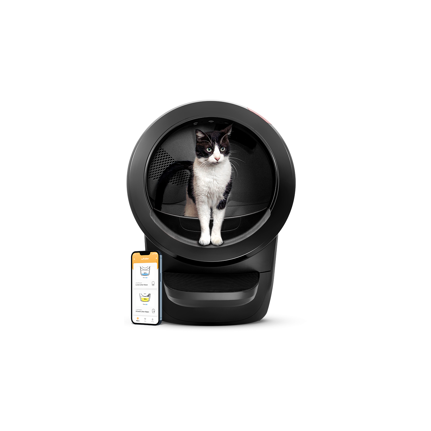 Litter-Robot 4 Complete Bundle by Whisker, Black - Automatic, Self ...