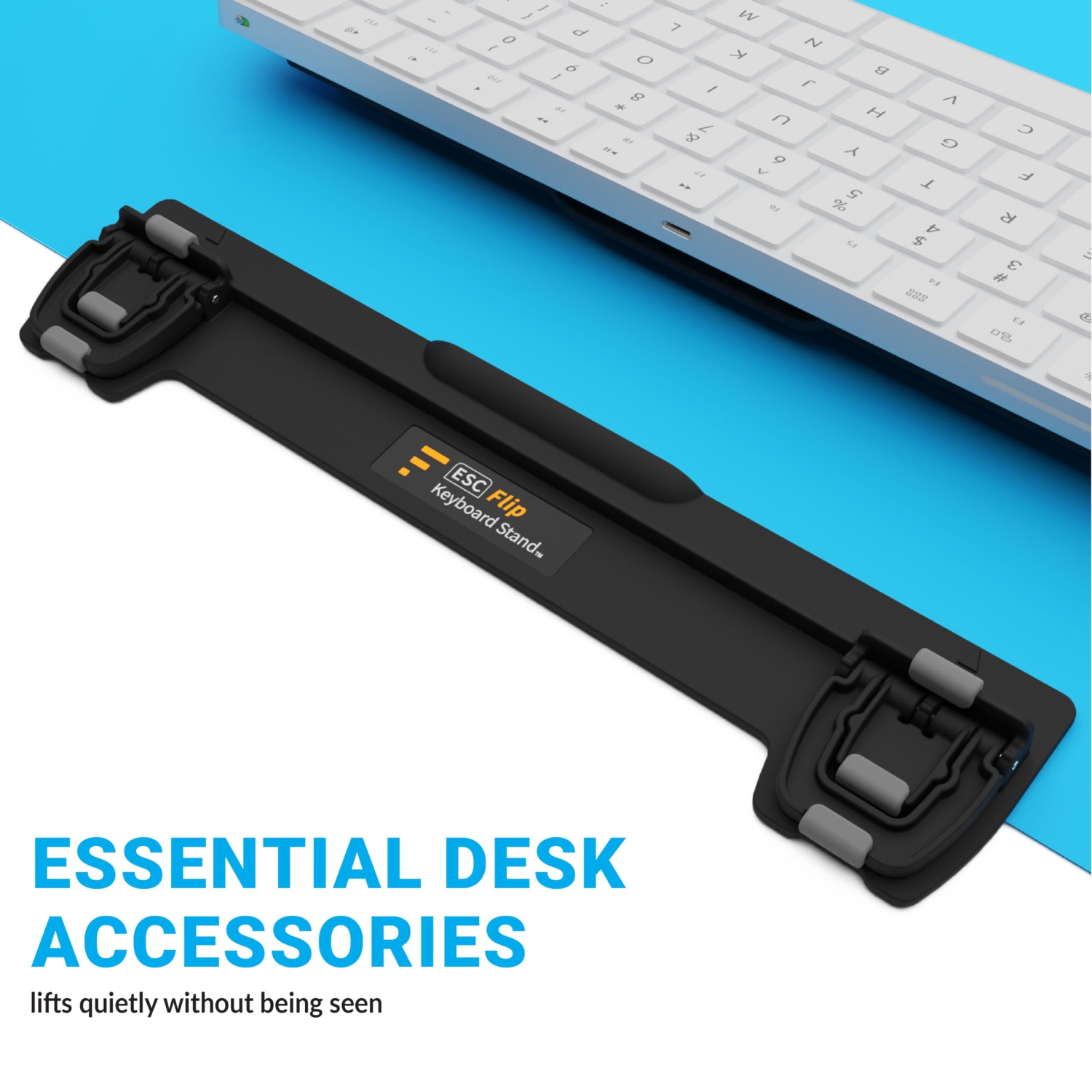 Flip Computer Keyboard Stand for Desktop, Tilted Adjustable Keyboard ...