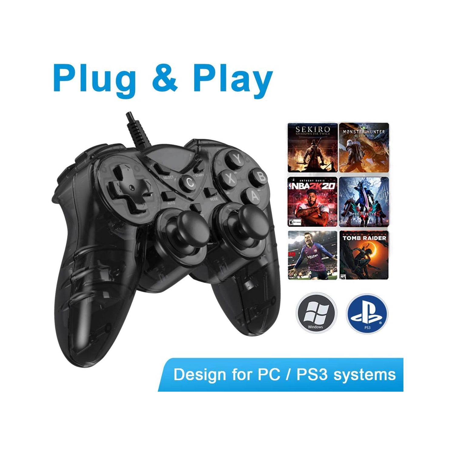 Ps4 Games Buy TURPOW Wired Controller For PC Gamepad Controller With ...