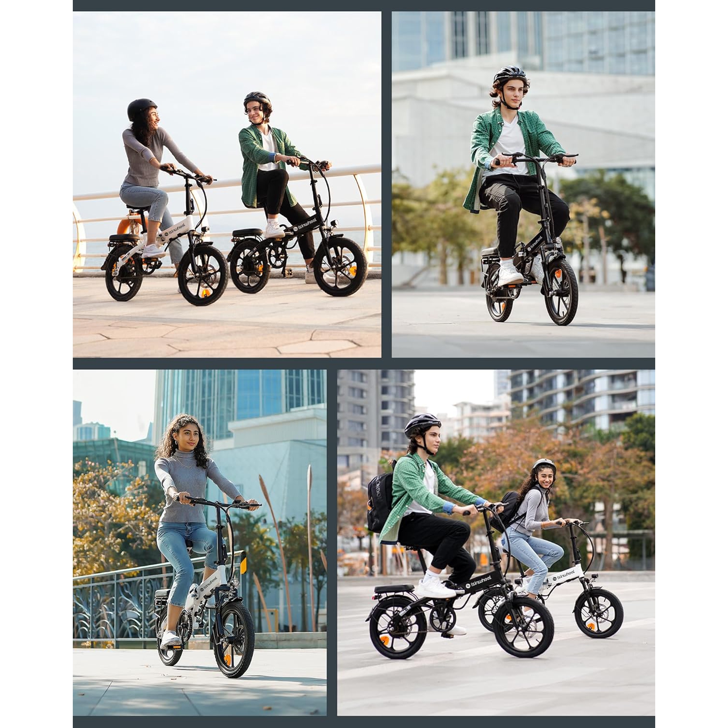isinwheel U3 Foldable Adults Electric Bike (500W Motor/55KM/30KM/h Top ...