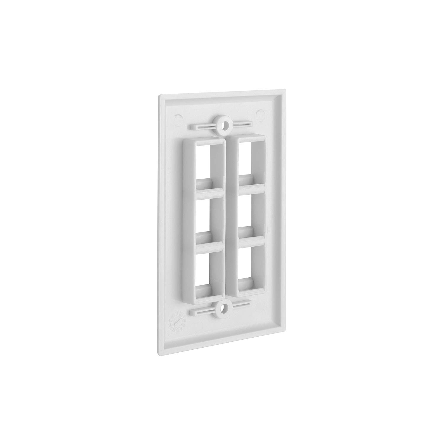 Cmple - 6 Port Keystone Wall Plate 1 Gang Wall Plate with Standard Size ...
