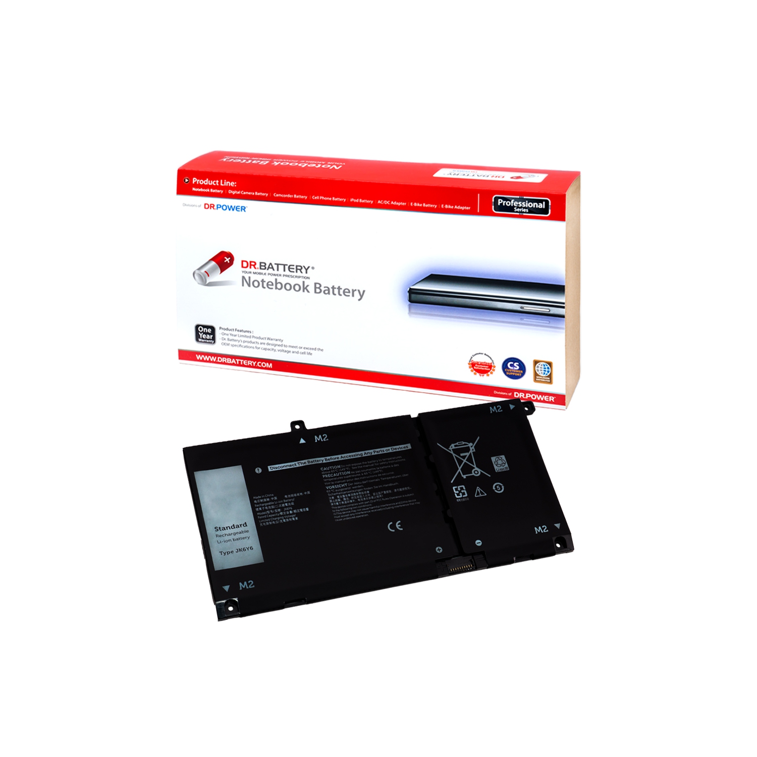 DR. BATTERY 5NDNH C5KG6 CF5RH JK6Y6 Battery for Dell Inspiron 13 14 15 ...