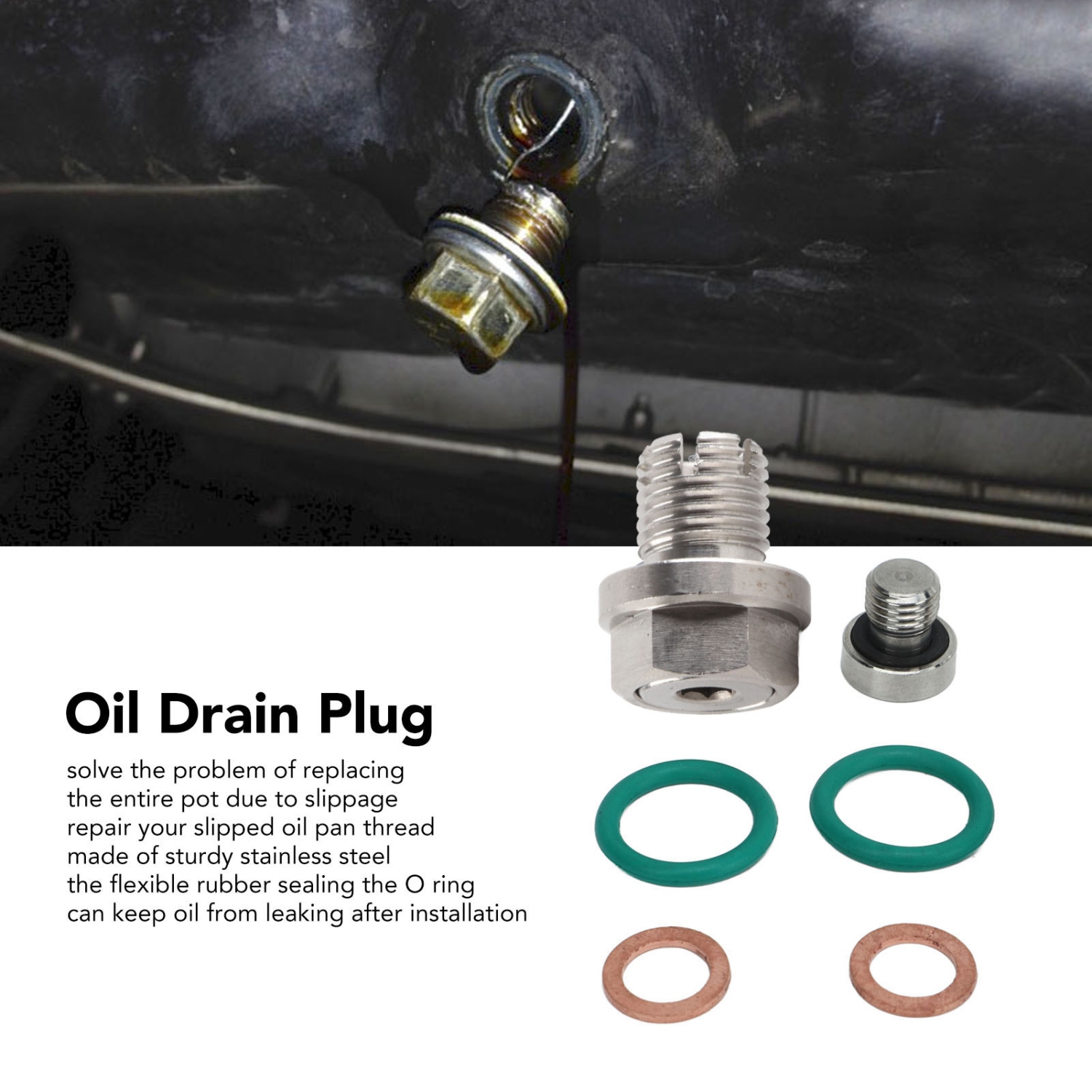 Piggyback Plug Design Dsnaduo M12.1-1.25 X 15mm Oversize Oil Drain Plug ...