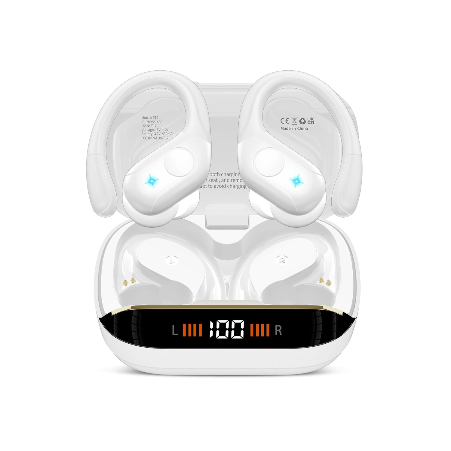 Mehiaz Wireless Earbuds, 75H Bluetooth 5.4 Headphones, Sport Wireless ...