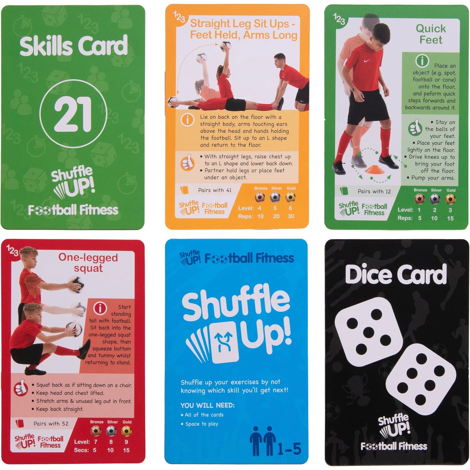 Shuffle Up Soccer Card Games - 70+ Fun & Active Skills Cards for Kids ...
