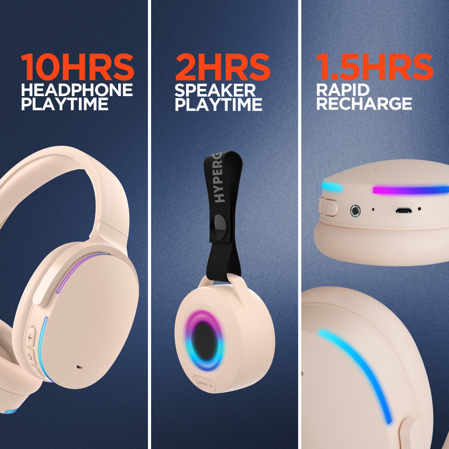 HyperGear Audio Essentials Duo – Bone – 2 Pack Gift Set Bluetooth ...