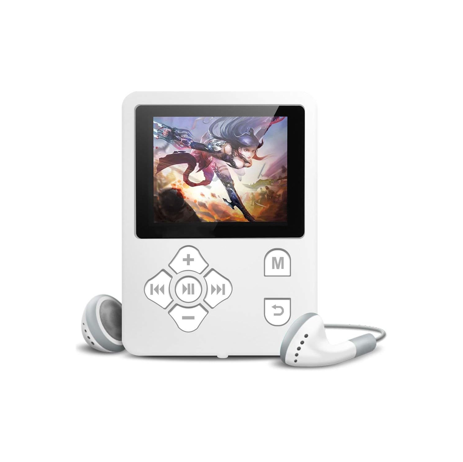 White ultra-thin MP4 player - 16GB TF card included | MP3/AMV playback ...