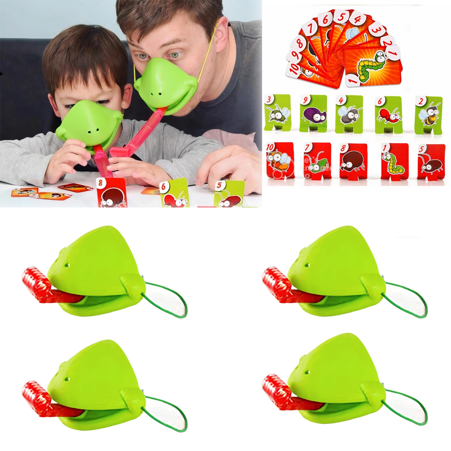 Frog Mouth Sticking Out Tongue Board Game: 4-Player Game Set ...