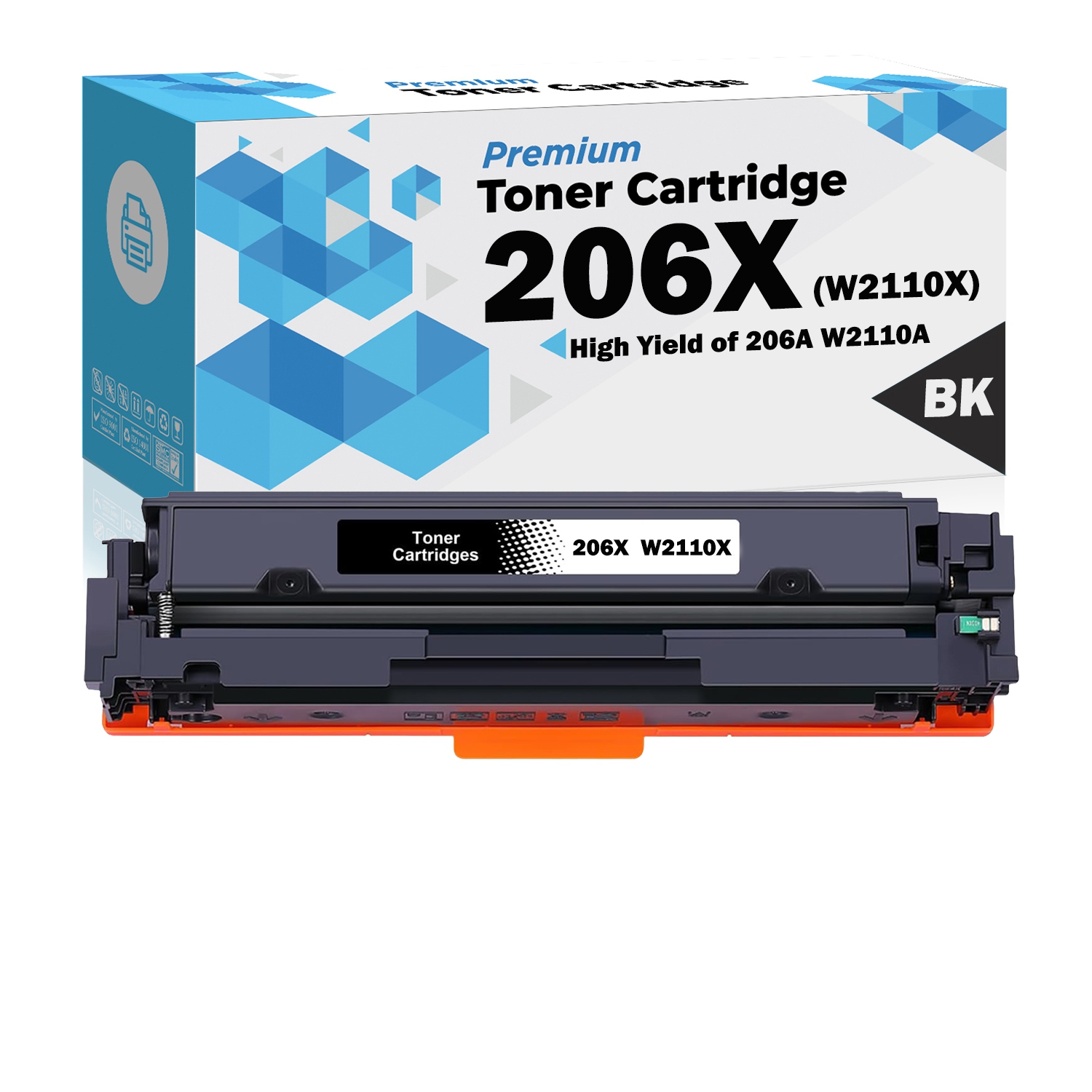 Ultra Toner® Compatible HP 206X W2110X / HP 206A W2110A Black Toner ...