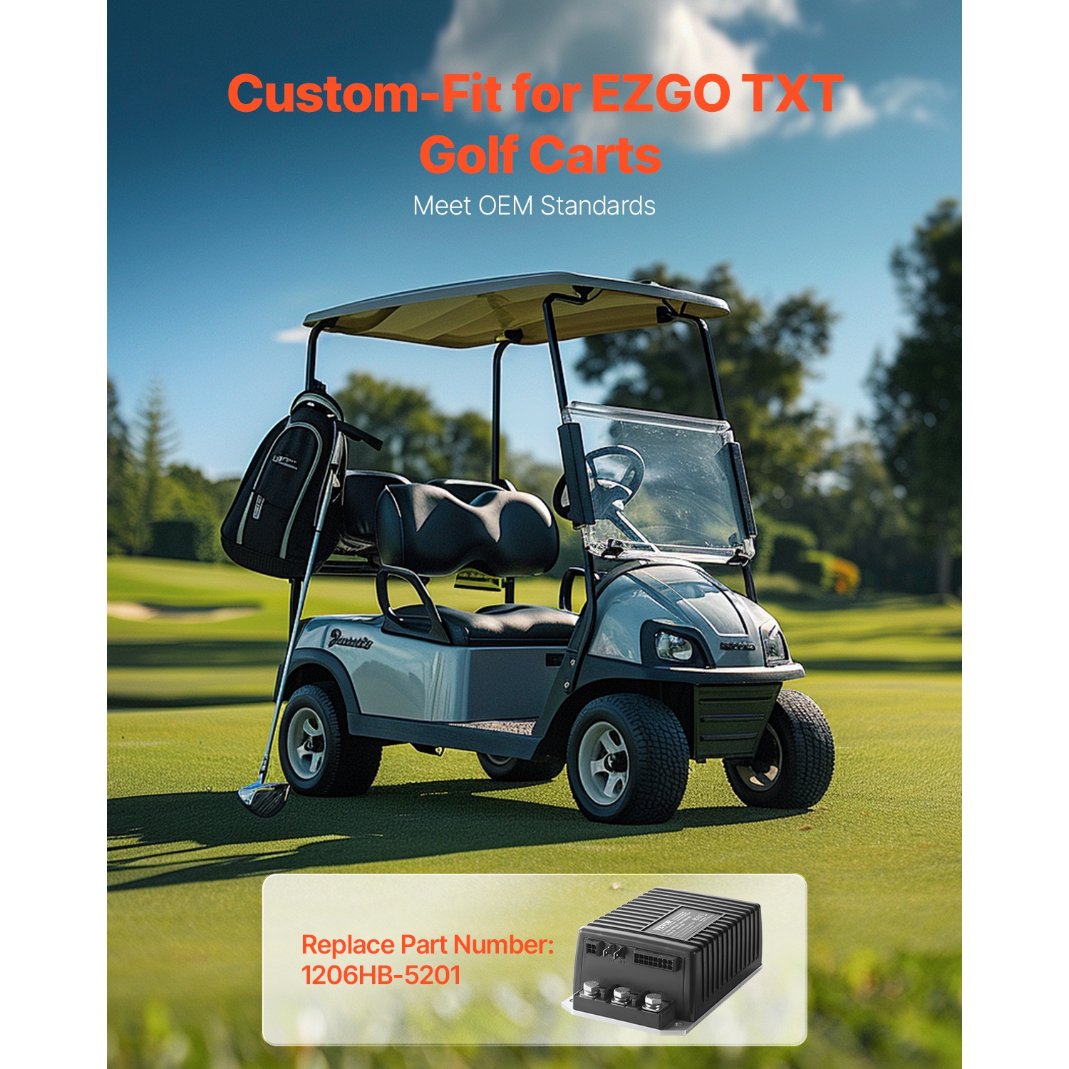VEVOR 48 Volt & 250 Amp Golf Cart Speed Controller, DC Motor Controller ...