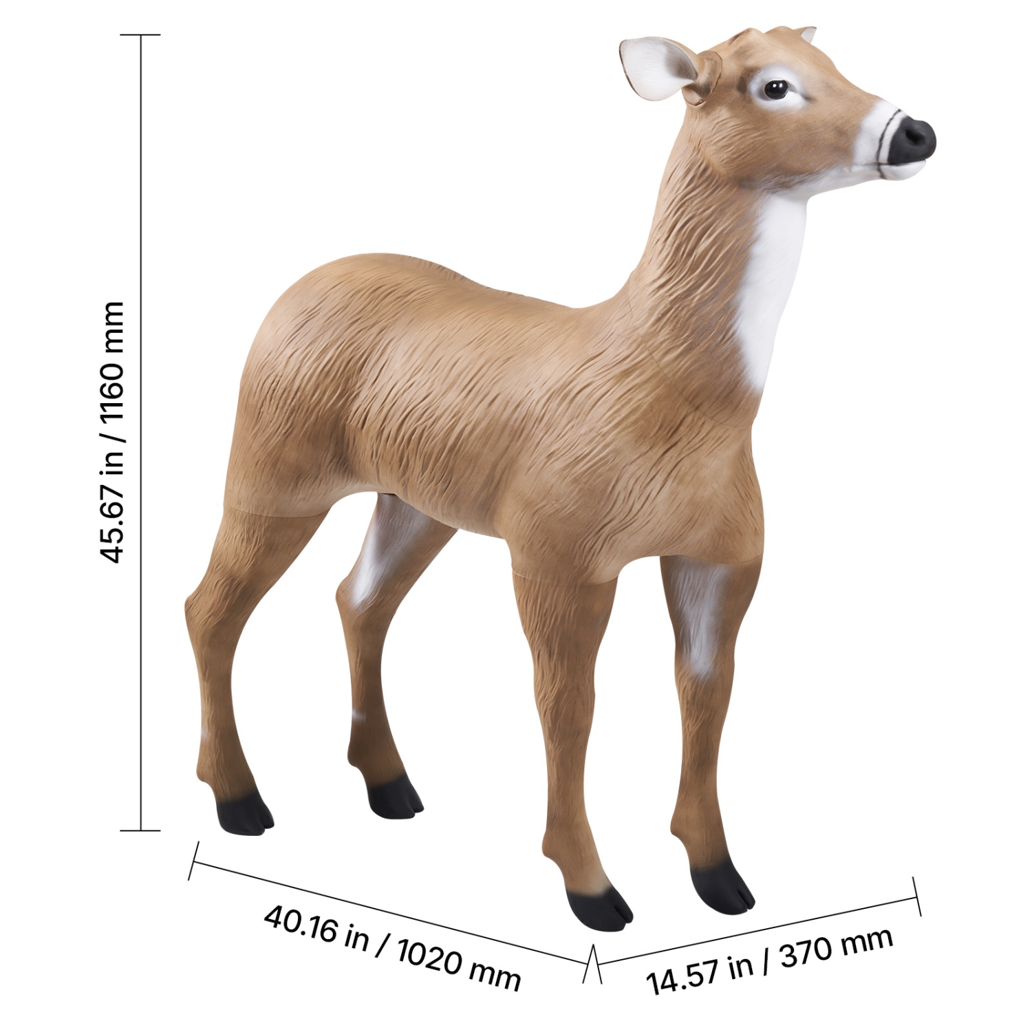 VEVOR 1-Pack Deer Decoy, Outdoor Deer Decoys for Hunting, Realistic ...