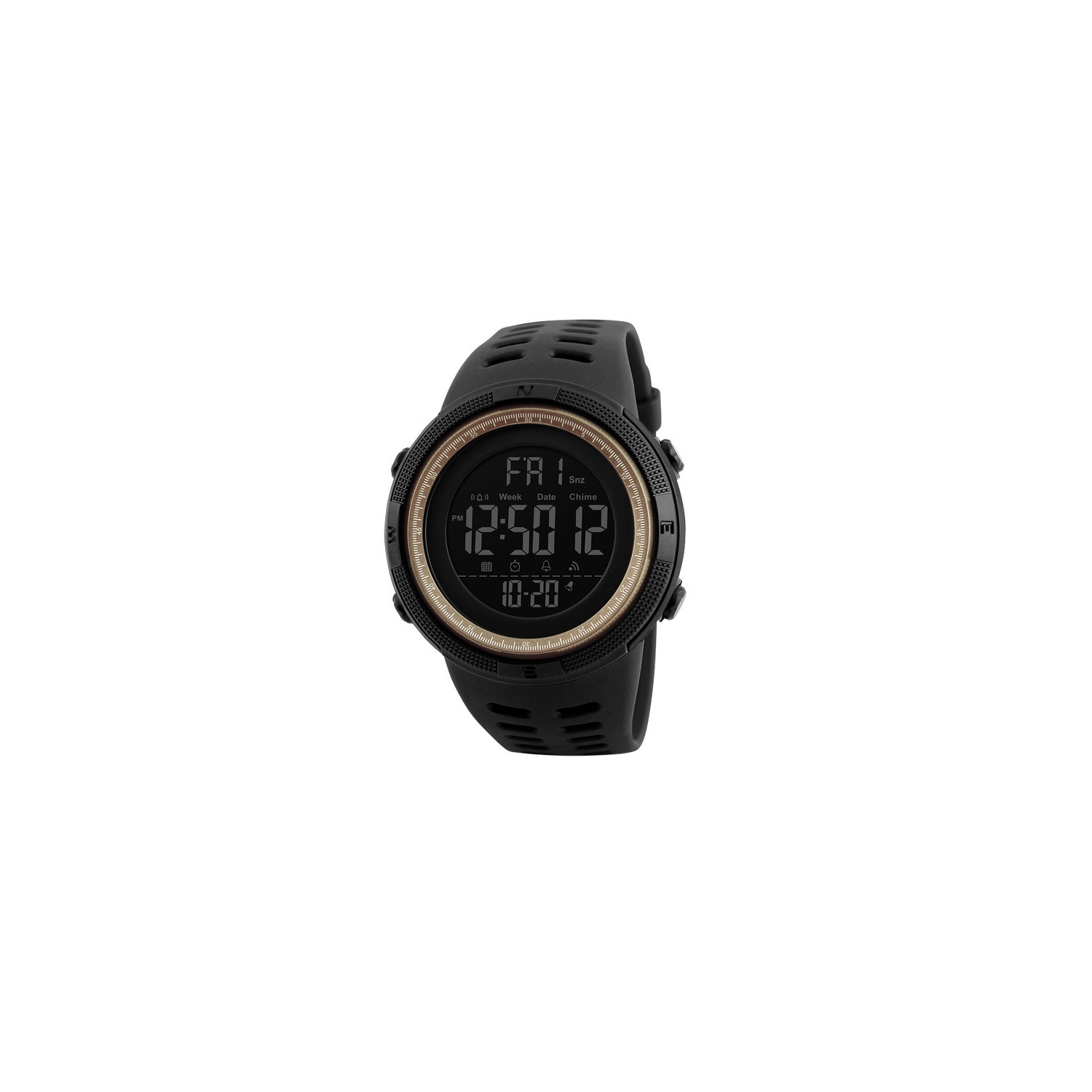 Multifunctional digital sports watch - dual time zone display ...