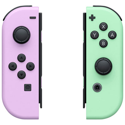 Nintendo Switch Left and Right Joy Con Controllers Pastel Purple Pastel Green Best Buy Canada
