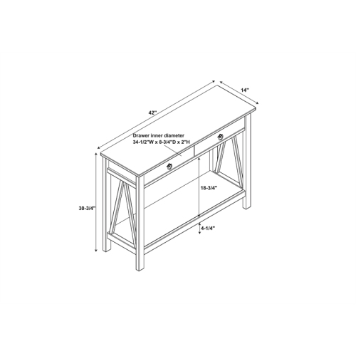Linon Titian Wood One Drawer Console Table in Brown | Best Buy Canada