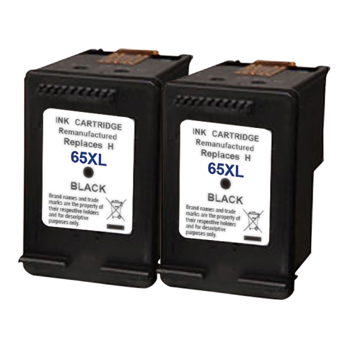 New Superior Quality Hp 65xl Black Compatible Ink Cartridge 2 Pack
