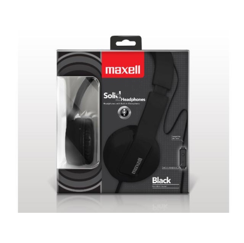 Maxell Solid 2 On-Ear Headphones with Mic - Black - (290103) | Best Buy Canada