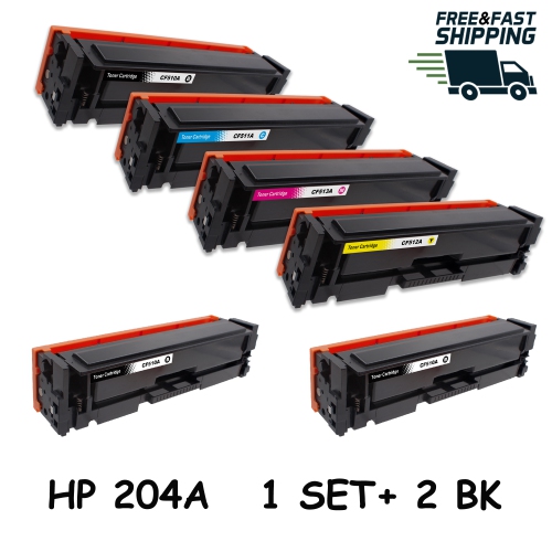 Bestoner™ 6 PK HP 204A (CF510A CF511A CF512A CF513A) BK/M/Y/C Toner ...