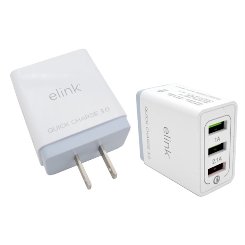 Elink EK114 - 3 Port USB Charger with Quick Charge 3.0, White | Best ...