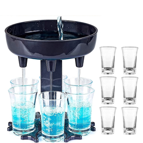 ISTAR 6 Shot Glass Dispenser and Holder(Including 6 Glasses), Bar Shot ...