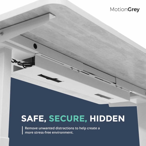 MotionGrey Under Desk Cord Management Cable Tray Organizer for Work ...