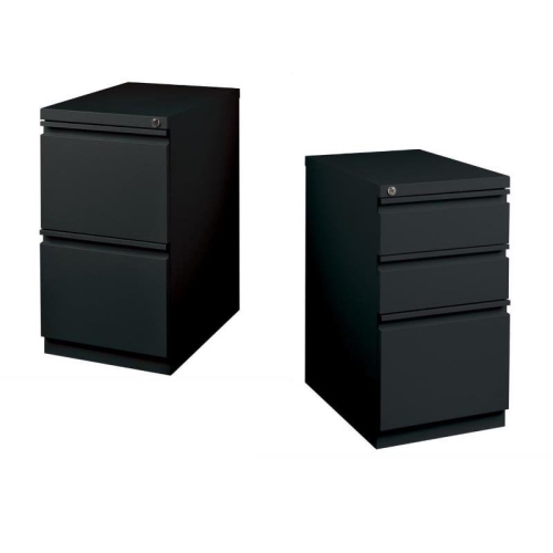 Set of 2 Value Pack 2 and 3 Drawer Mobile Filing Cabinet in Black ...