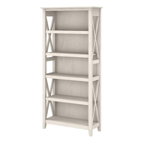 Key West Tall 5 Shelf Bookcase in Linen White Oak Engineered Wood Best Buy Canada