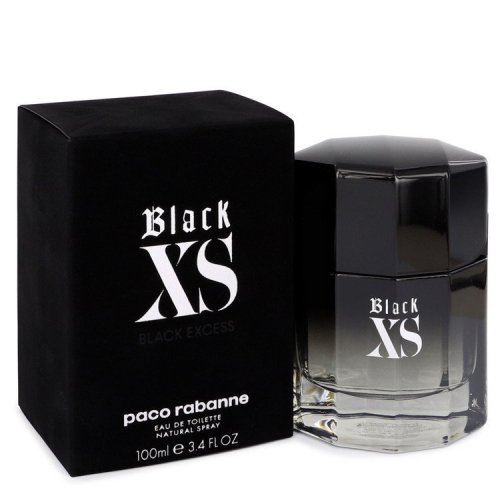 Black XS by Paco Rabanne Eau De Toilette Spray (2018 New Packaging) 3.4 ...