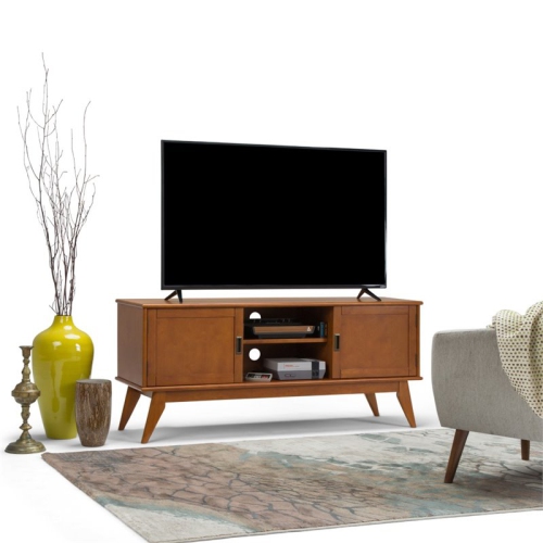 Simpli Home Draper Solid Hardood 60 " Mid-Century Modern TV Media Stand ...