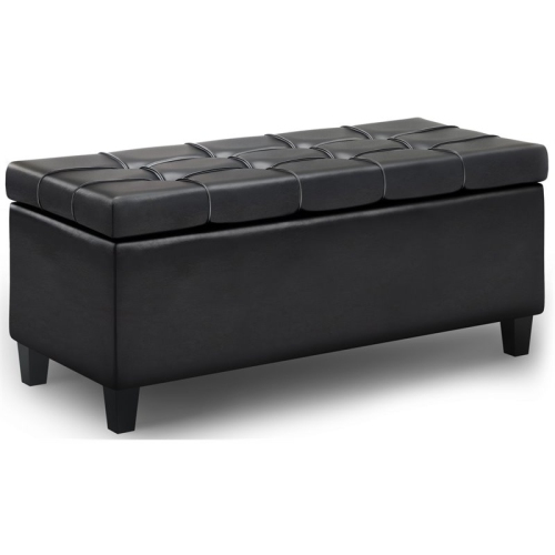 Black Rectangle Ottoman | Best Buy Canada