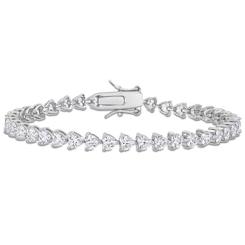 Amour 12 1 3 Ct Tgw Created White Sapphire Tennis Bracelet Silver