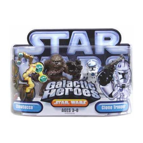 Star Wars Episode 3 Junior Figure 2 Pack Chewbacca & Clone Trooper ...