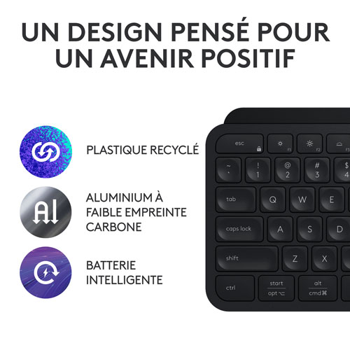 Logitech MX Keys S Wireless Backlit Keyboard with Programmable Keys ...