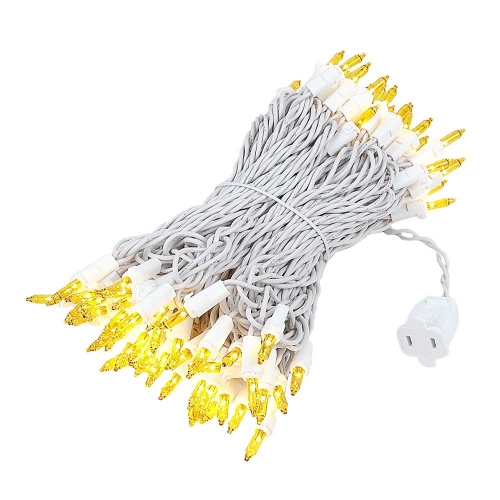 Novelty Lights 50 Feet 100 Bulb Incandescent Mini Light String, 6-Inch ...
