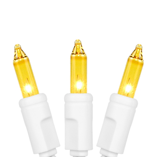 Novelty Lights 50 Feet 100 Bulb Incandescent Mini Light String, 6-Inch ...