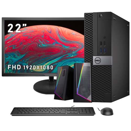 Refurbished (Good) - DELL OPTIPLEX 7040 SFF, New 22-inch Monitor (Intel core i7-6700 6th GEN ...