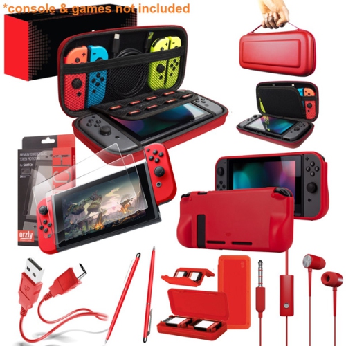 Red Nin Switch Essentials Accessory Bundle Pack [Orzly] | Best Buy Canada